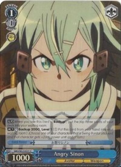 Angry Sinon (Parallel Foil) - Sword Art Online II - Weiss Schwarz ...
