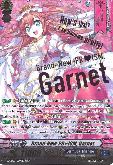 Brand-New-PRISM, Garnet (Wedding SP) - G-CB03: Blessing of Divas - Cardfight Vanguard ...
