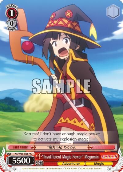 "Insufficient Magic Power" Megumin - KonoSuba 2 - Weiss Schwarz ...