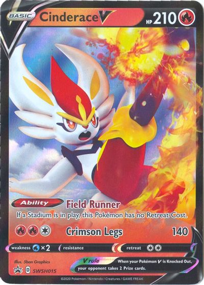 Buy Cinderace V - SWSH015 - SWSH: Sword & Shield Promo Cards at ...