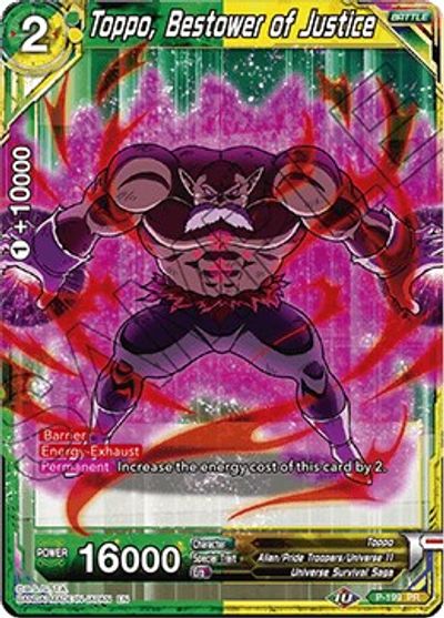 Toppo, Bestower of Justice - Promotion Cards - Dragon Ball Super CCG ...