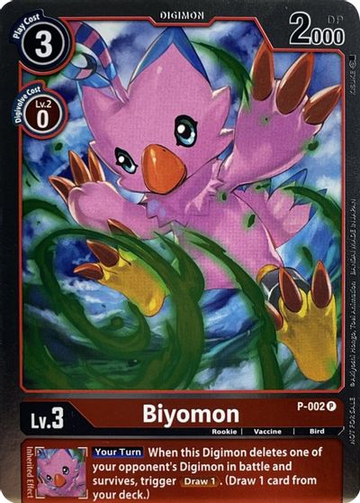 Biyomon - P-002 - Digimon Promotion Cards - Digimon Card Game ...