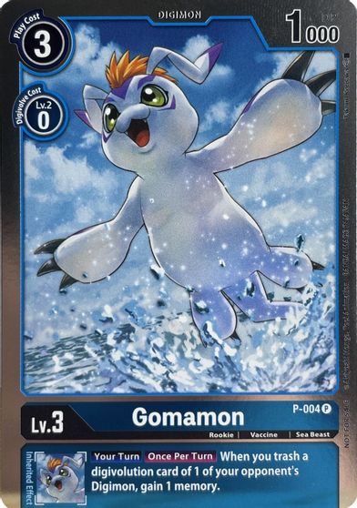 Gomamon - P-004 - Digimon Promotion Cards - Digimon Card Game ...