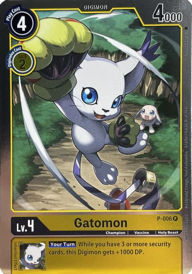 Gatomon - P-006 - Digimon Promotion Cards - Digimon Card Game ...