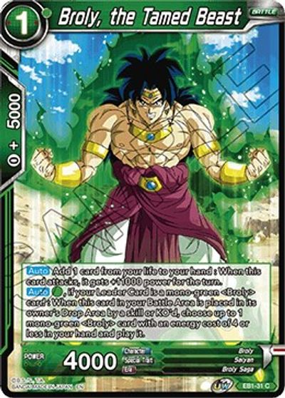 Broly, the Tamed Beast - Battle Evolution Booster - Dragon Ball Super ...