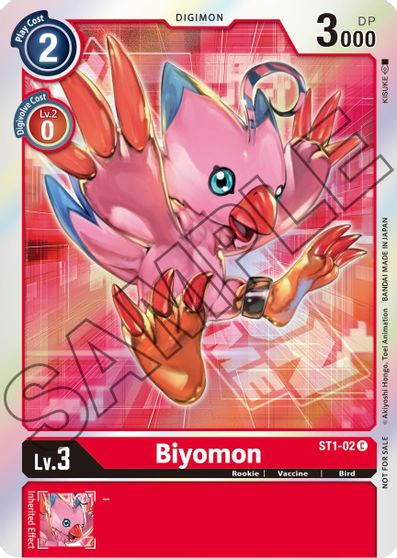 Biyomon - ST1-02 (Event Pack 1) - Starter Deck 01: Gaia Red - Digimon ...