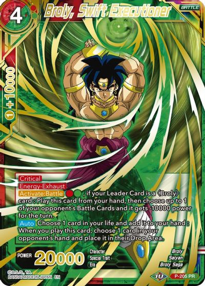 Broly, Swift Executioner (Gold Stamped) - Mythic Booster - Dragon Ball ...