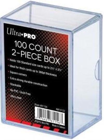 Buy 2-Piece 100 Count Clear Card Storage Box - Ultra Pro Deck Boxes at ...