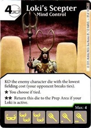 Loki's Scepter - Mind Control - Age of Ultron - Dice Masters