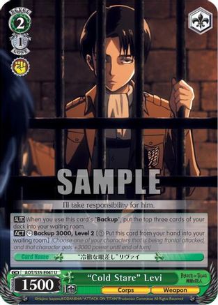 "Cold Stare" Levi - Attack on Titan - Weiss Schwarz
