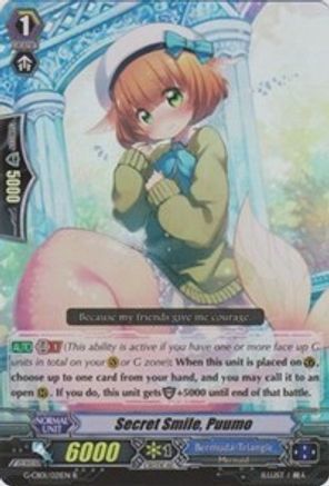 Secret Smile, Puumo (RR Foil) - G-CB01: Academy of Divas - Cardfight Vanguard