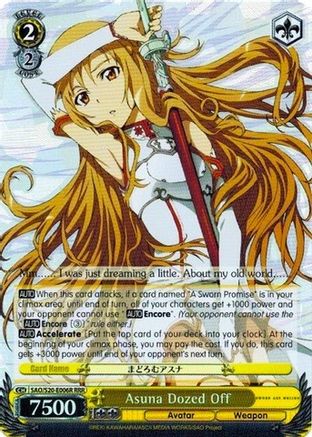 Asuna Dozed Off (RRR) - Sword Art Online - Weiss Schwarz