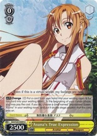 Asuna's True Expression - Sword Art Online - Weiss Schwarz