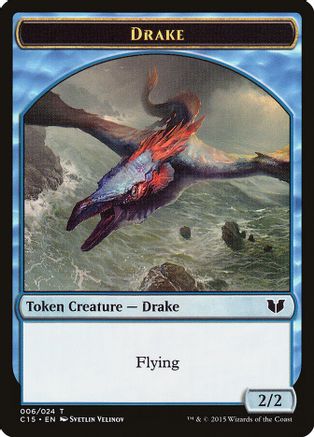 Drake // Elemental (Multicolor) Double-Sided Token - Commander 2015 ...