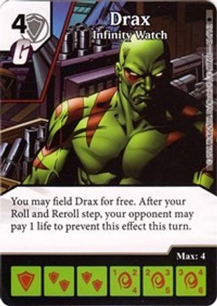 Drax - Infinity Watch - The Amazing Spider-Man - Dice Masters