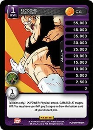 Recoome - Ginyu Force - Panini: Set 1 - Dragon Ball Z TCG