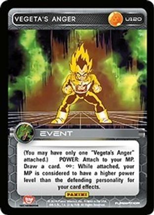 Vegeta's Anger - Panini: Set 1 - Dragon Ball Z TCG