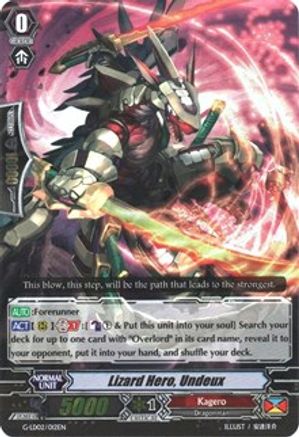 Lizard Hero, Undeux (RRR Foil) - G-Legend Deck Vol.2: The Overlord ...