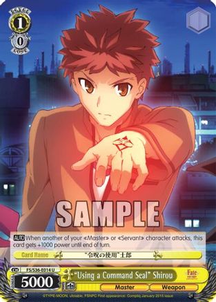 "Using a Command Seal" Shirou - Fate/stay night [Unlimited Blade Works ...