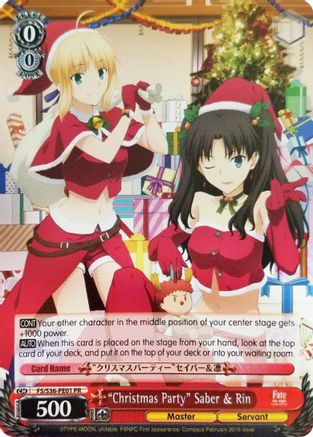 "Christmas Party" Saber & Rin - Fate/stay night [Unlimited Blade Works ...