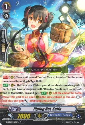 Piping Hot, Suifa - G-CB03: Blessing of Divas - Cardfight Vanguard