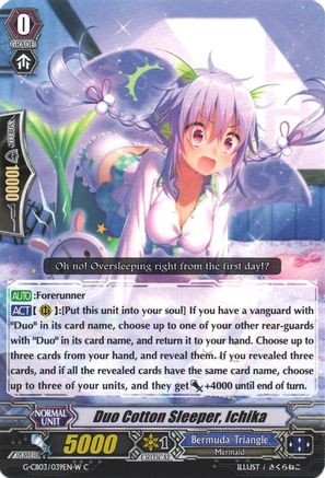 Duo Cotton Sleeper, Ichika (White) - G-CB03: Blessing of Divas - Cardfight Vanguard