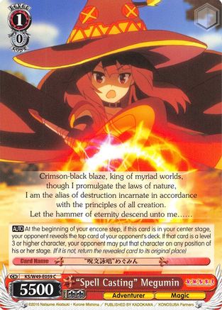 "Spell Casting" Megumin - KonoSuba - Weiss Schwarz