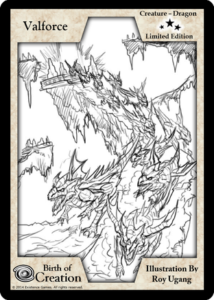 Valforce (Limited Edition) - Limited Edition Sketch Cards - Exodus TCG