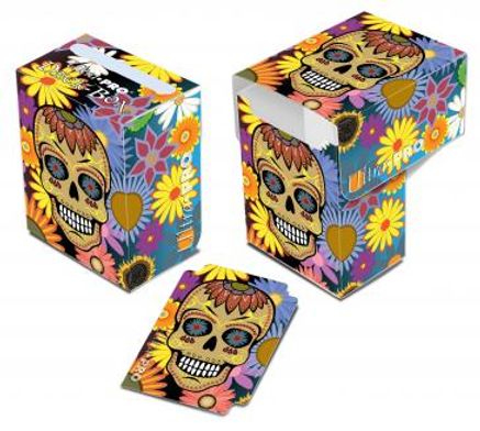 Dia De Los Muertos Yellow Skull Deck Box - Ultra Pro Deck Boxes - Deck ...