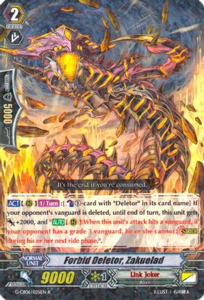Forbid Deletor, Zakuelad - G-CB06: Rondeau of Chaos and Salvation - Cardfight Vanguard