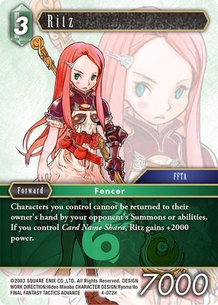 Ritz - Opus IV - Final Fantasy TCG