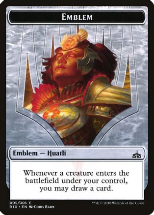 Emblem - Huatli, Radiant Champion - Rivals of Ixalan - Magic: The Gathering