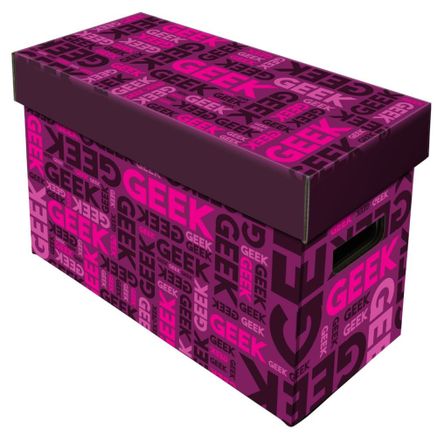 Short Comic Box - Art: Pink Geek - BCW Comic Storage Boxes ...