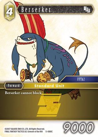 Berserker - Opus V - Final Fantasy TCG