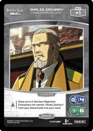 Dhalis Zachary - Commander-in-Chief - Attack on Titan - MetaX TCG