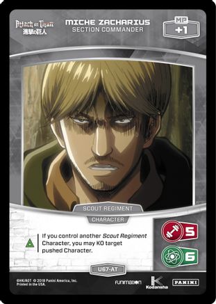 Miche Zacharius - Section Commander - Attack on Titan - MetaX TCG