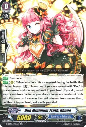 Duo Minimum Truth, Rhone (Black) - G-CB07: Divas' Festa - Cardfight Vanguard