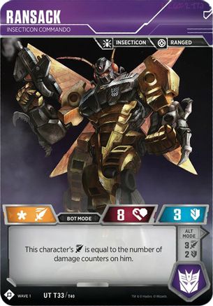 Ransack - Insecticon Commando - Wave 1 - Transformers TCG