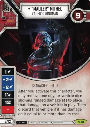 "Mauler" Mithel - Vader's Wingman (Card Only) - Across the Galaxy ...