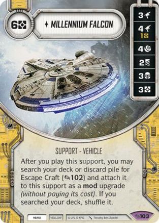 Millennium Falcon (Card Only) - Across the Galaxy - Star Wars: Destiny
