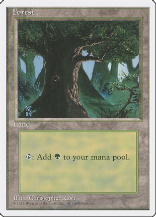 Forest (C) - Fourth Edition - Magic: The Gathering