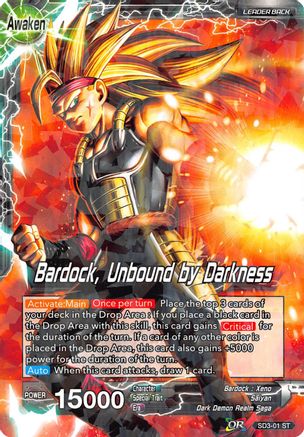 The Masked Saiyan // Bardock, Unbound by Darkness (2018 Big Card Pack ...