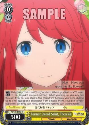Former Sword Saint, Theresia - Re:ZERO - Weiss Schwarz