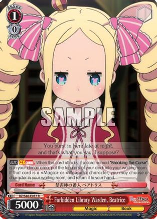 Forbidden Library Warden, Beatrice - Re:ZERO - Weiss Schwarz