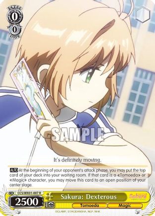 Sakura: Dexterous - Cardcaptor Sakura: Clear Card - Weiss Schwarz