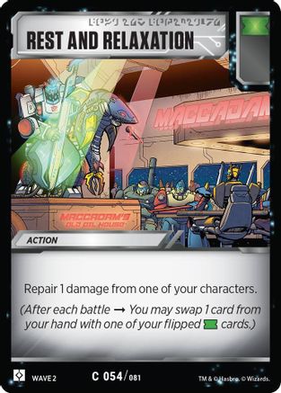 Rest And Relaxation - Rise of the Combiners - Transformers TCG