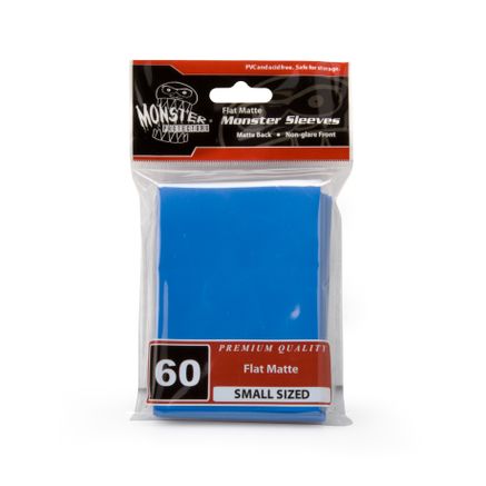 Small Sleeves - Flat Matte - Blue (60-Pack) - Monster Protectors Card ...