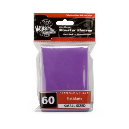Small Sleeves - Flat Matte - Purple (60-Pack) - Monster Protectors Card ...