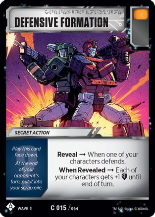 Defensive Formation - War for Cybertron: Siege I - Transformers TCG