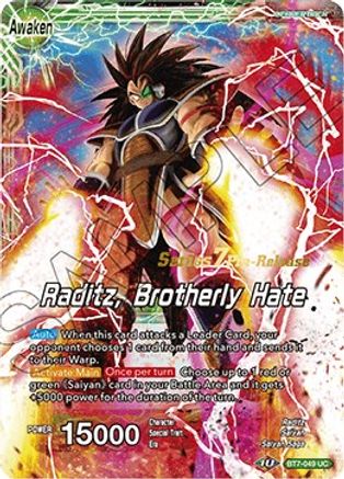 Raditz // Raditz, Brotherly Hate - Assault of the Saiyans Pre-Release ...